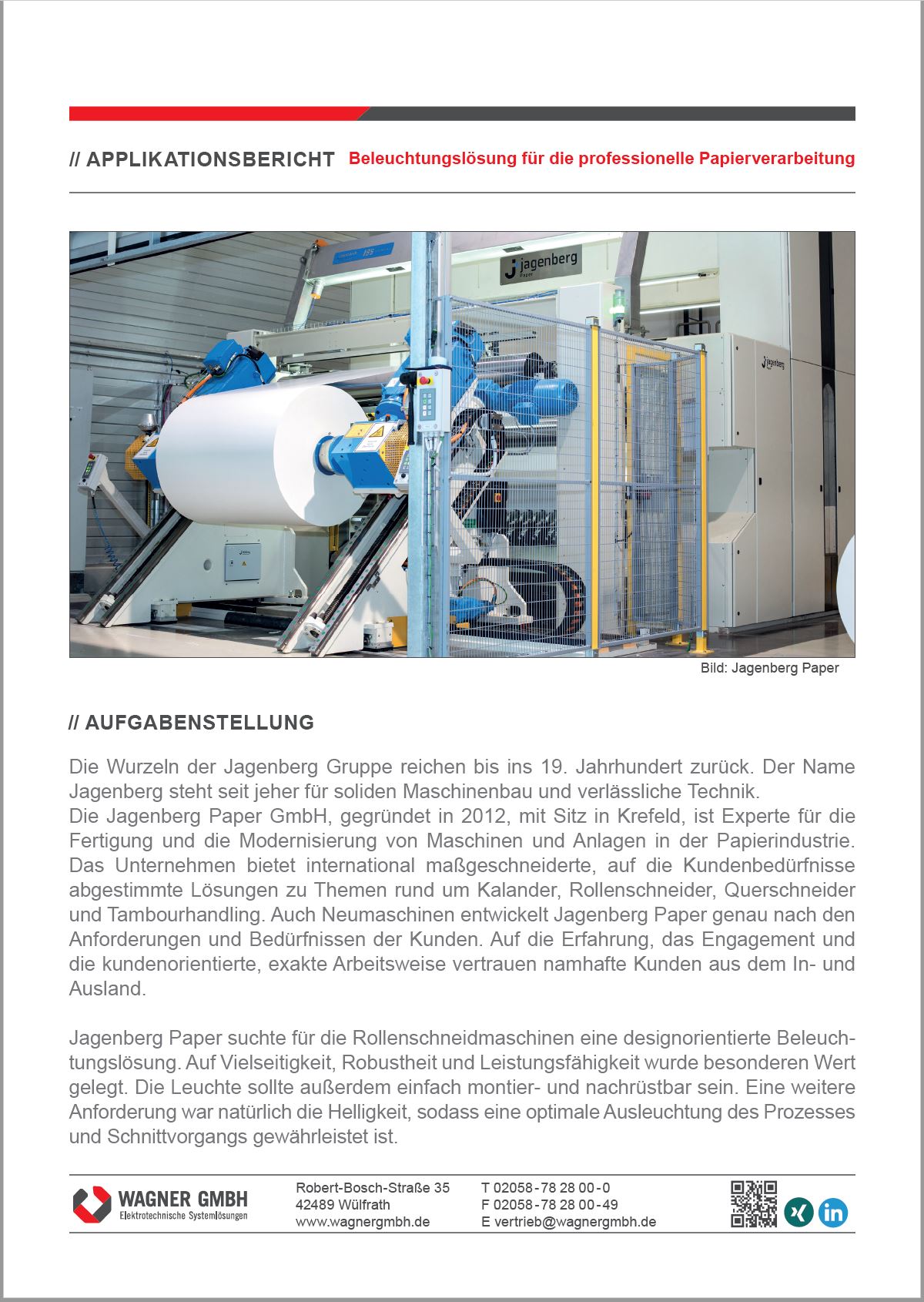 Applikationsbericht-WAGNER-GMBH-Jagenberg-Paper-LED2WORK | WAGNER GMBH ...