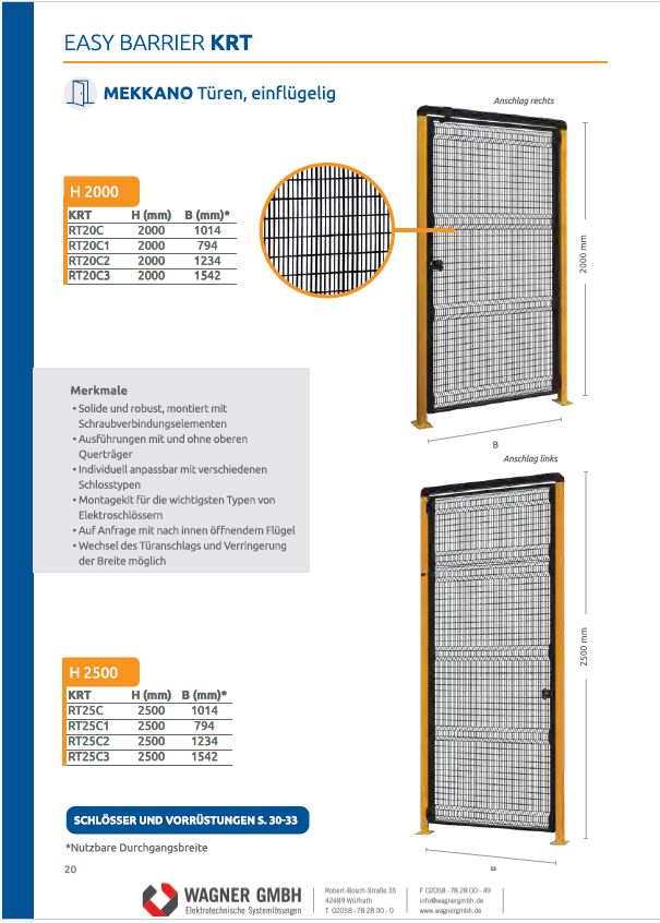 DellaCasaReti-Easy-Barrier-KRT | WAGNER GMBH - Industrievertretung